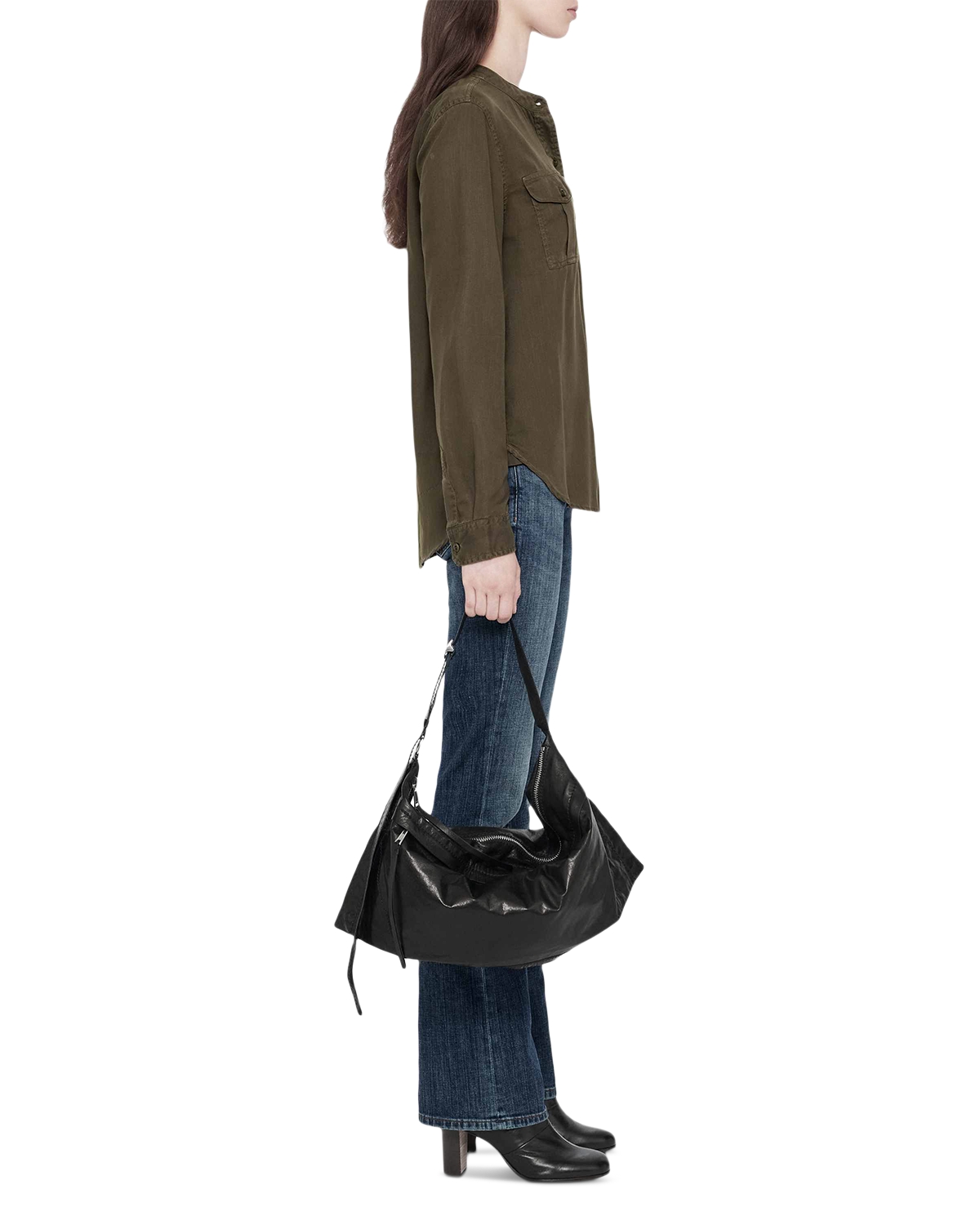 ALLSAINTS tess long sleeve military shirt